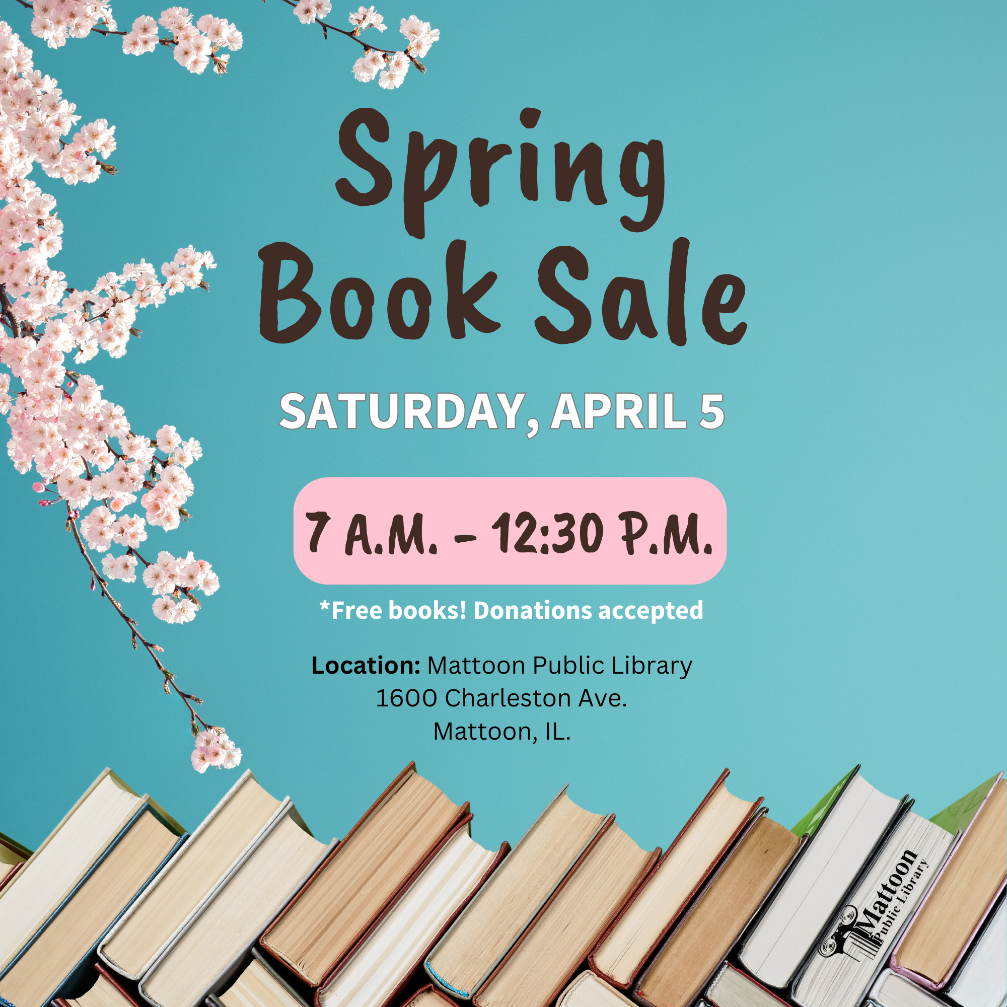 spring_book_sale_flyer – Mattoon Public Library
